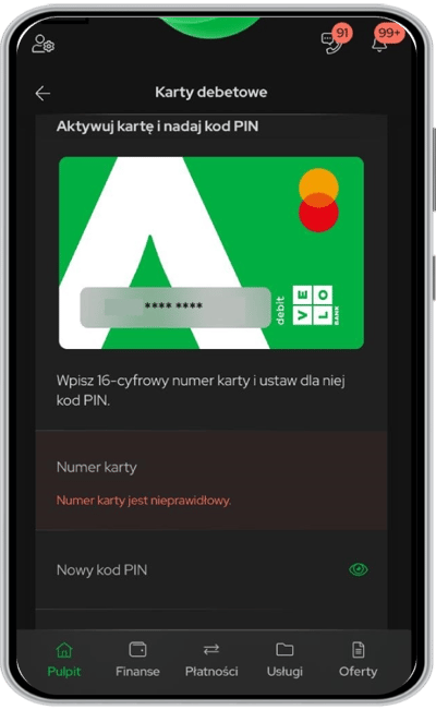 Jak aktywować kartę Velo i nadać PIN? | Moneteo